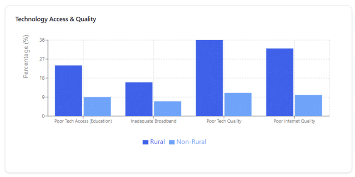 Digital workplace divide: rural workers left behind in tech access